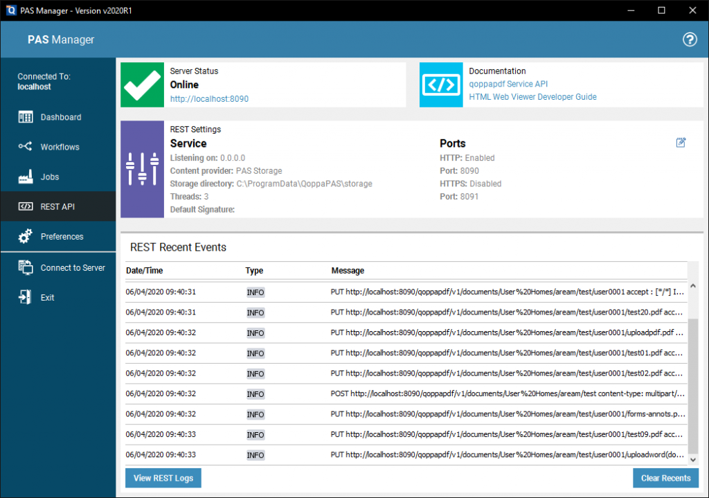 PDF Automation Server Screenshots