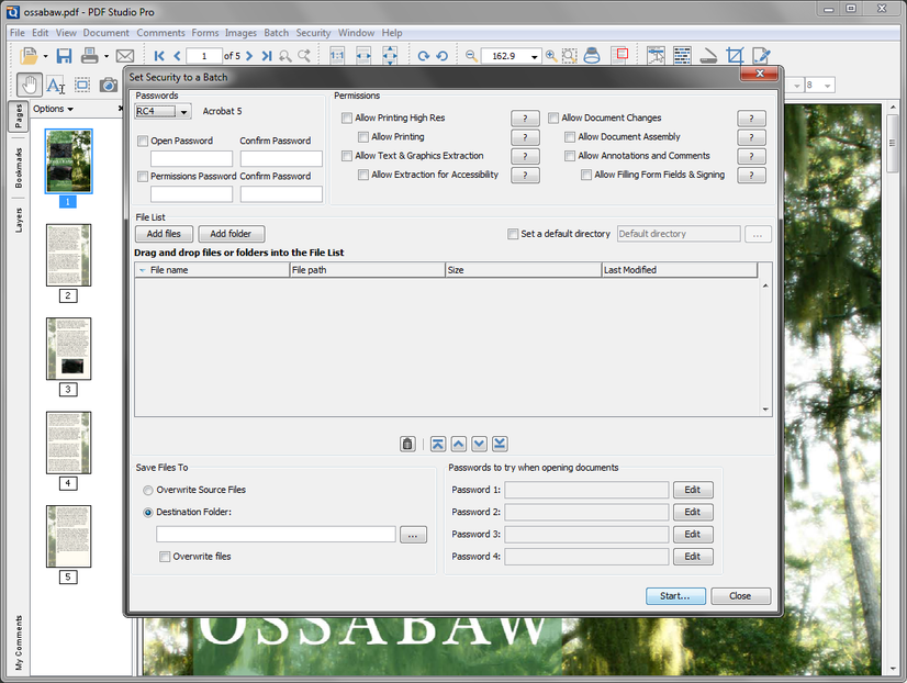 Batch Options - Add Security - Qoppa Software - Java PDF Library and Tools Batch Options - Add Security - Qoppa Software - Java PDF Library and Tools