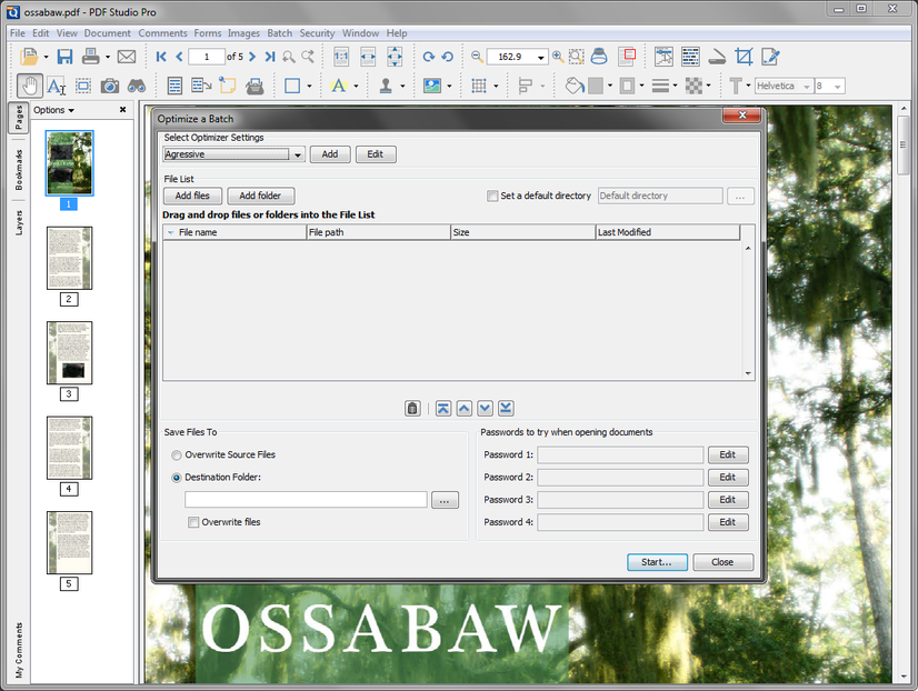 Batch Options Optimize Qoppa Software Java Pdf Library And Tools